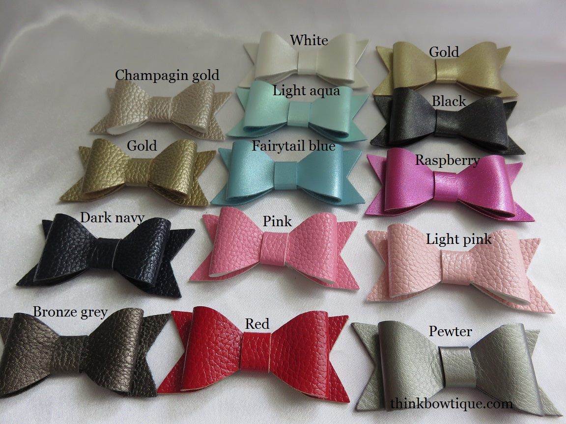 Faux Leather bows Australia – Think Bowtique